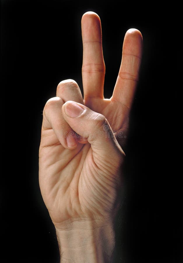 Hand win sign stock image. Image of black, background - 77604991