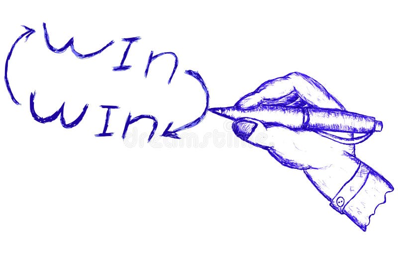 Hand - Win Win Solution stock vector. Illustration of motivate - 44655526