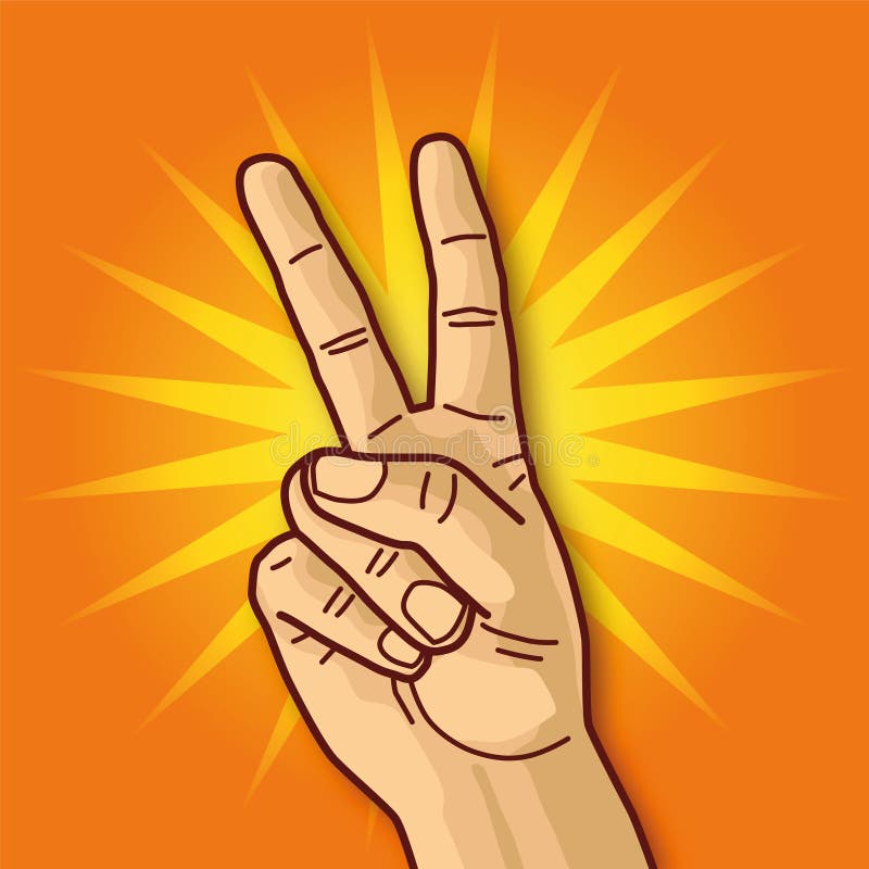 Hand, winner and victory stock vector. Illustration of finger - 36119213