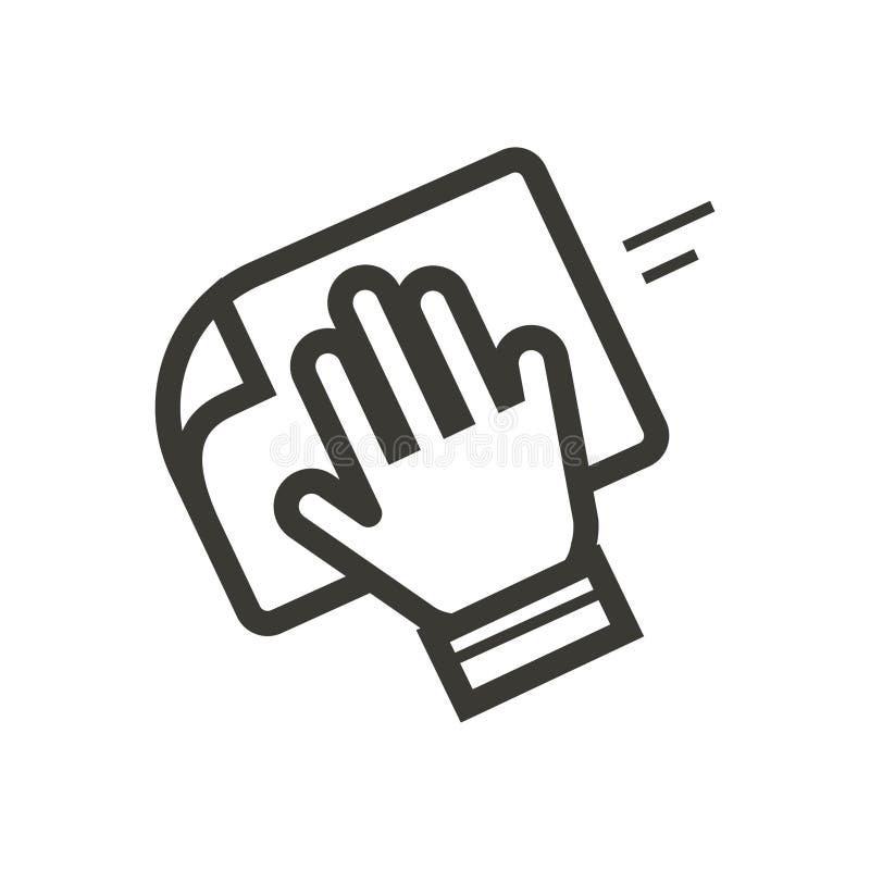 Hand Wiping with Wash Cloth Vector. Vector Illustration Decorative ...