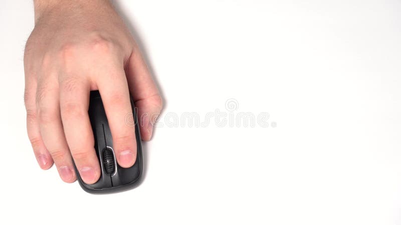 Hand with wireless mouse stock image. Image of equipment - 4096011