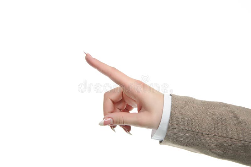 Hand Withfinger Touching Pushing Button Stock Photo - Image of person ...