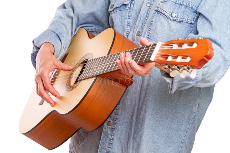 Hand woman and guitar stock image. Image of string, music - 55265245