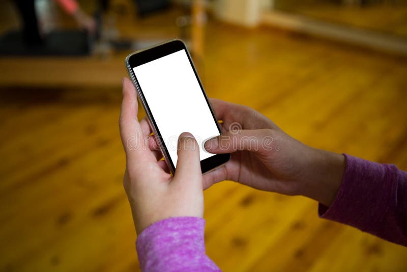 Hand on a Woman Using Mobile Phone Stock Image - Image of lifestyle ...