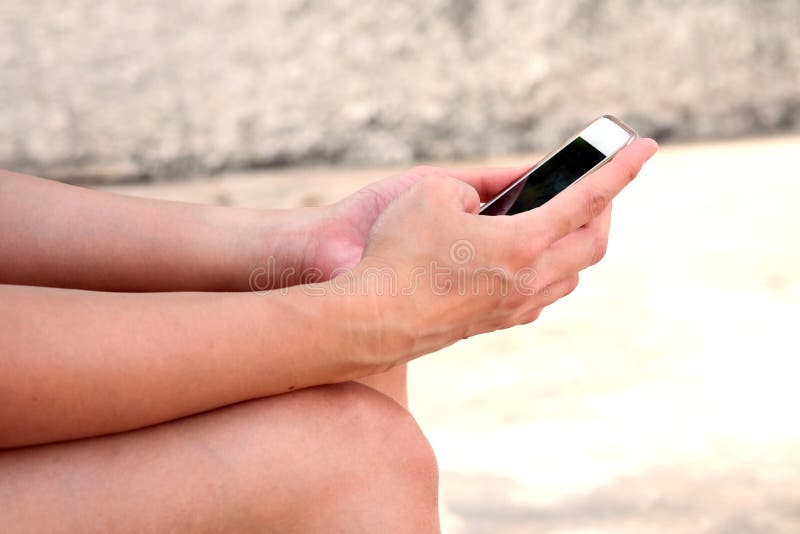 Hand of Woman Using Mobile Smart Phones Stock Photo - Image of business ...