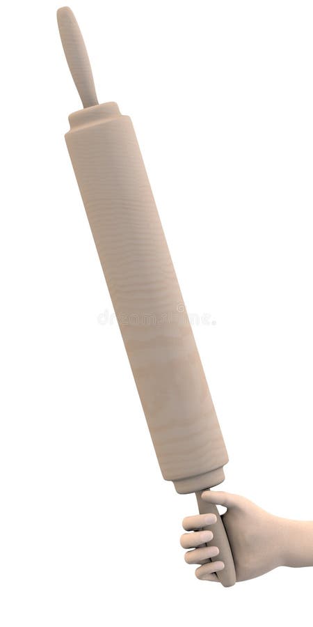 Hand with wooden pin stock illustration. Illustration of catch - 24851446