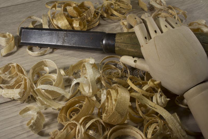Hand of a Wooden Puppet with Chisel Stock Photo - Image of fingers ...