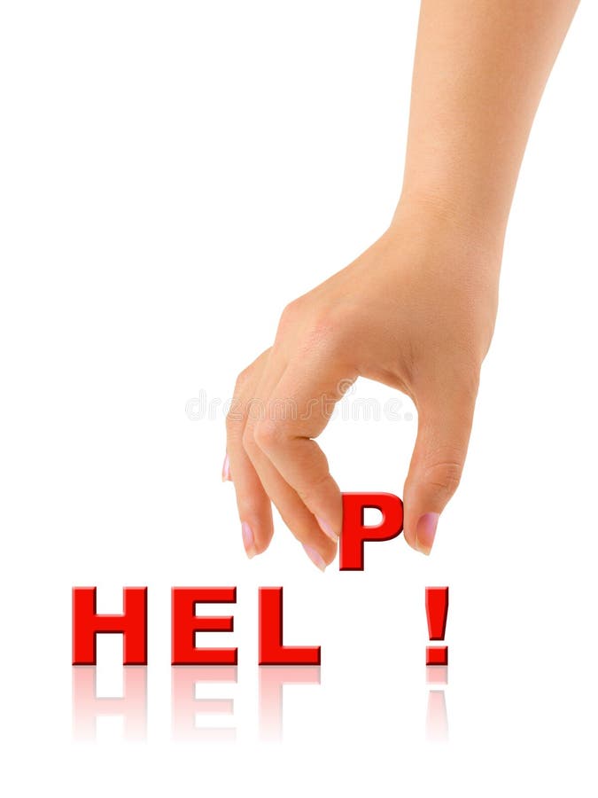 Hand and word Help stock photo. Image of hand, cooperation - 9614826