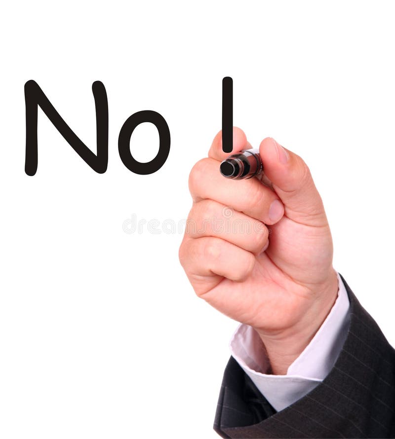 Hand and word NO stock photo. Image of problem, isolated - 7487306