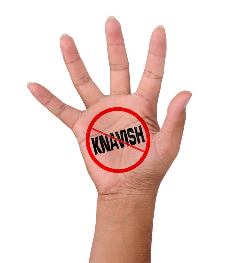 Hand and word No Knavish stock photo. Image of danger - 79423020