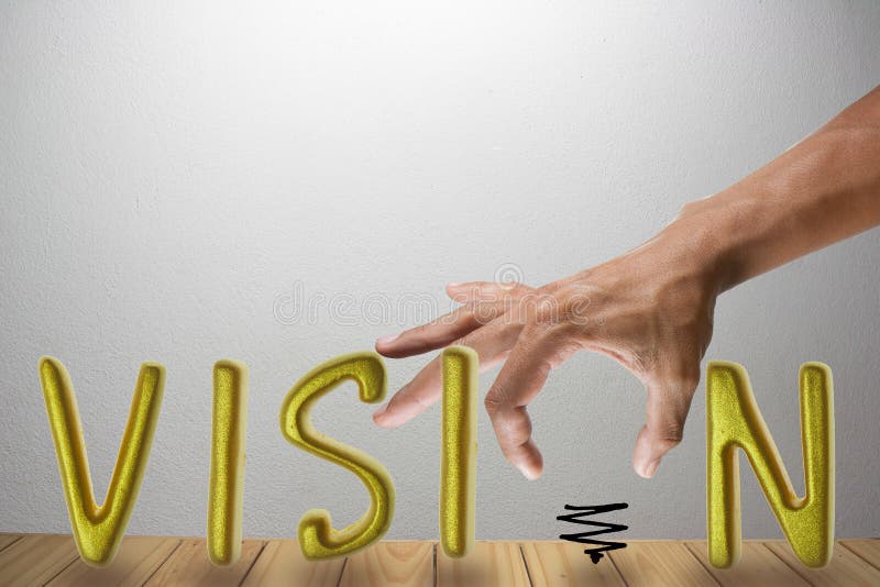 Hand and Word Vision. - Business Concept Stock Image - Image of achieve ...