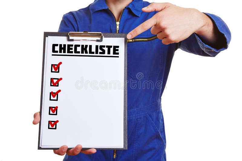 Hand of a Worker Showing Checklist Stock Photo - Image of boiler ...