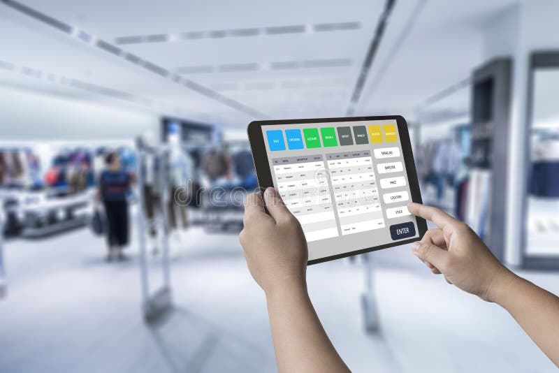 Hand Working with Digital Tablet Stock Photo - Image of system, working ...