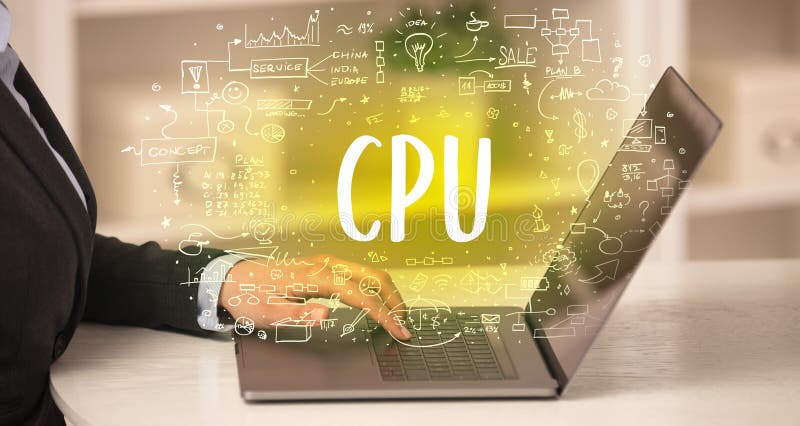 Hand Working on New Modern Computer Stock Image - Image of hitech ...