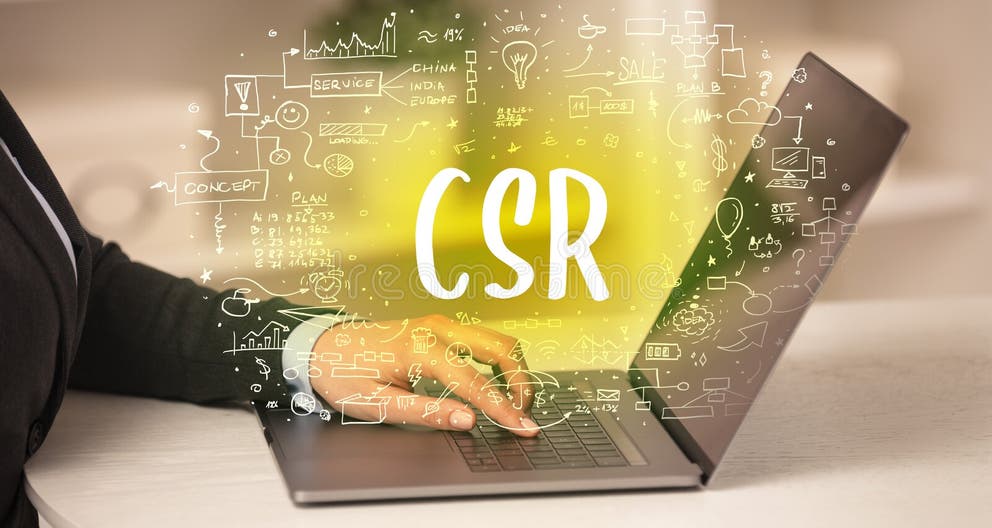 Hand Working on New Modern Computer Stock Image - Image of multimedia ...