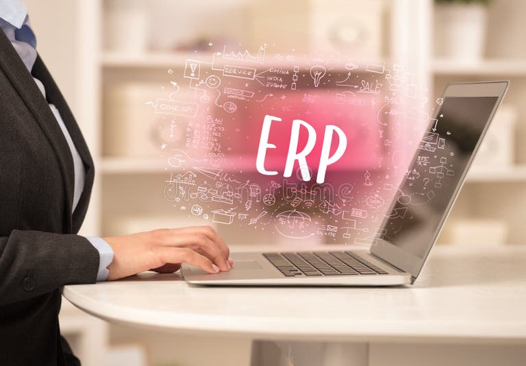 Hand Working on New Modern Computer Stock Image - Image of corporate, intelligence: 263691209