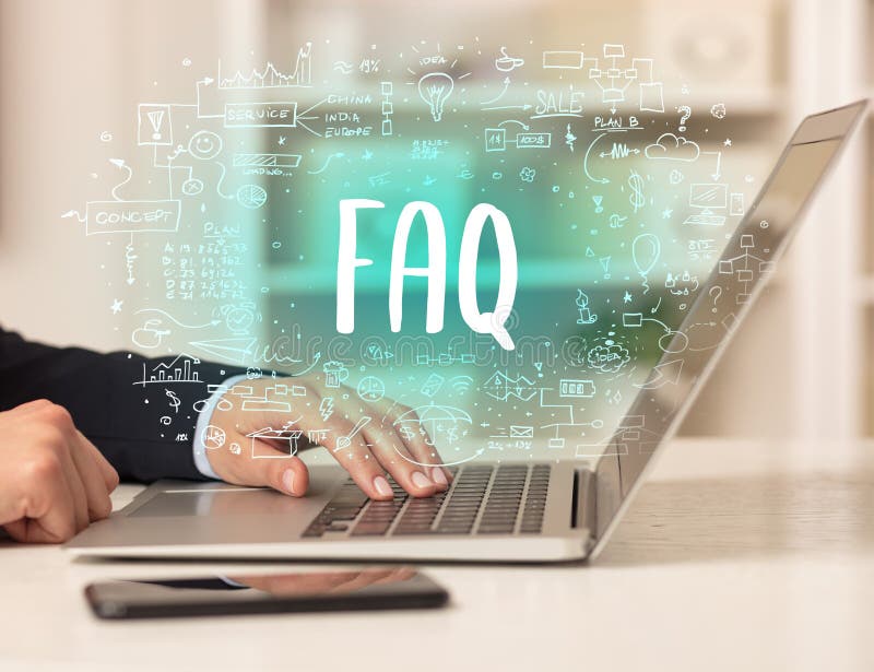 Hand Working on New Modern Computer Stock Illustration - Illustration ...