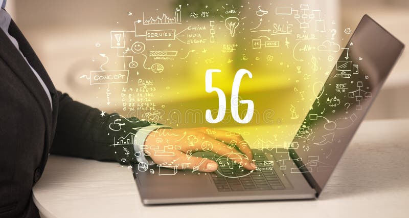 Hand Working on New Modern Computer Stock Image - Image of hightech ...