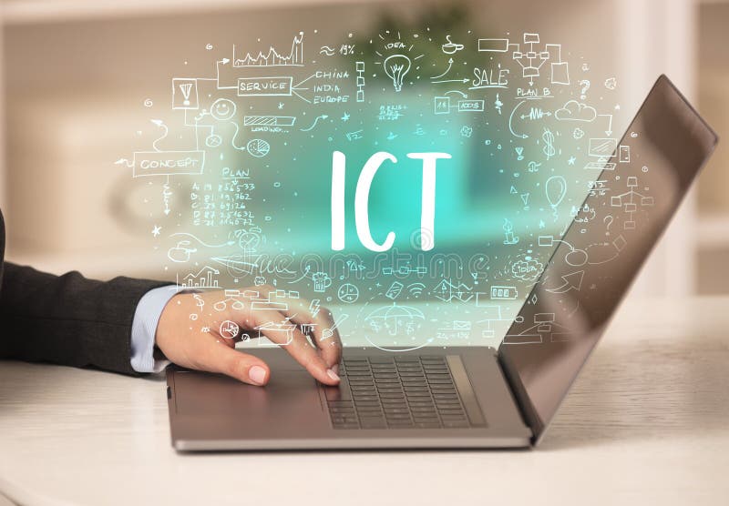 Hand Working on New Modern Computer Stock Photo - Image of corporate ...