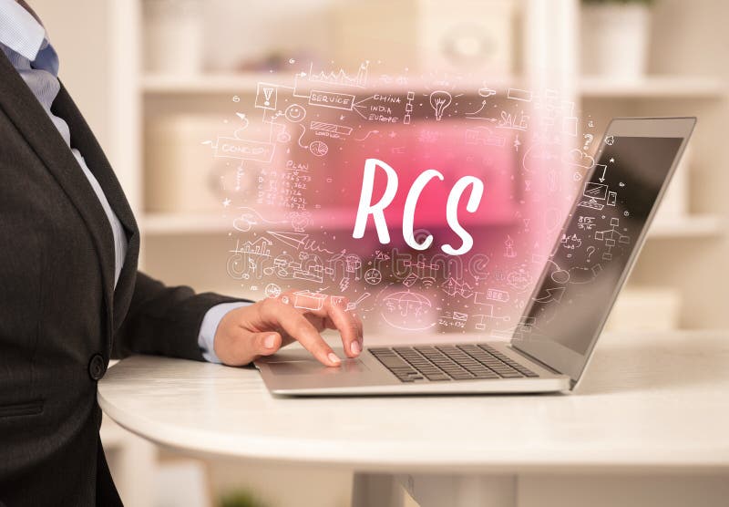 Hand Working on New Modern Computer Stock Image - Image of connect ...