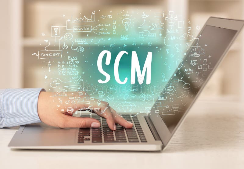 Hand Working on New Modern Computer Stock Photo - Image of ...