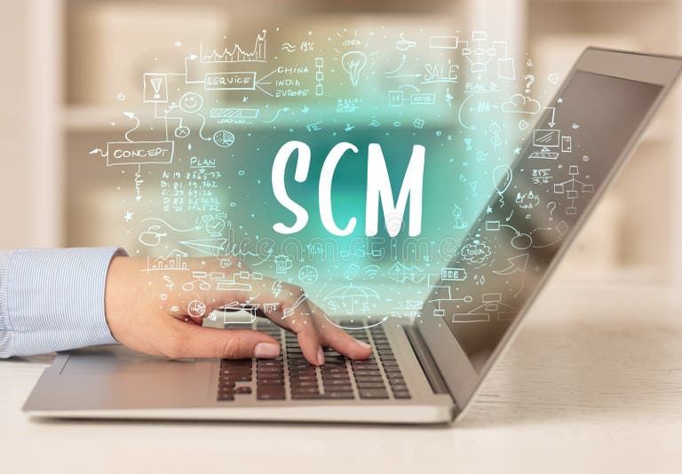 Hand Working on New Modern Computer Stock Photo - Image of ...