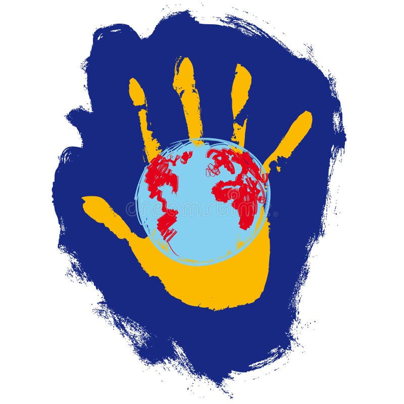 Hand world stock illustration. Illustration of communications - 23146277