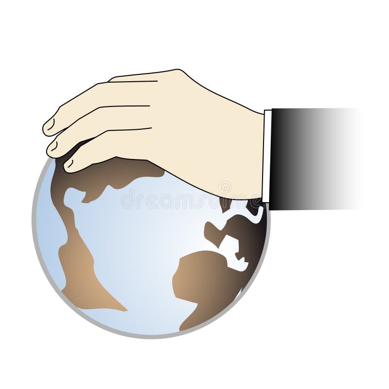 Hand world stock vector. Illustration of world, handle - 19677284