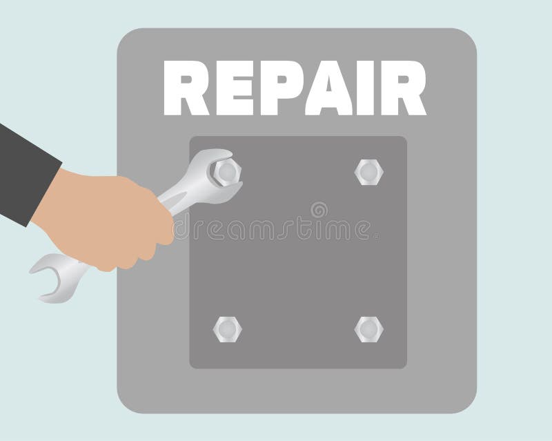 Hand with Wrench. Repair Icon Stock Vector - Illustration of repair ...
