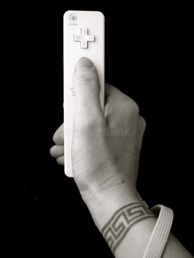 Hand with Wrist Tattoo Holding Video Game Control Editorial Image ...