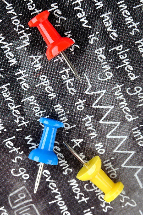 Hand Write Paper And Drawing Pin Picture. Image: 15881956