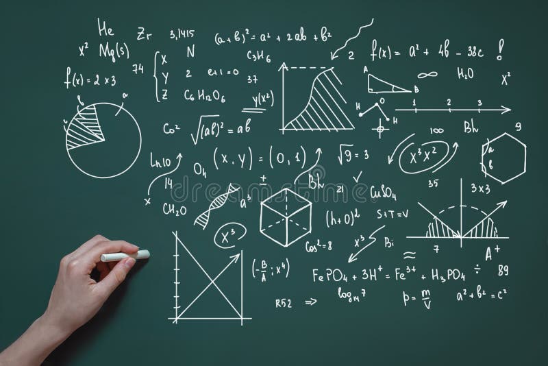 Formulas and Graphs. Scientific Abstract Background Stock Image - Image ...