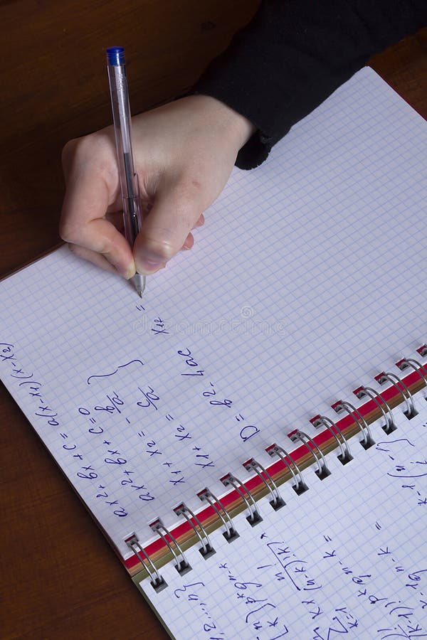 Mathematical Formulas in a Notebook Stock Photo - Image of class ...