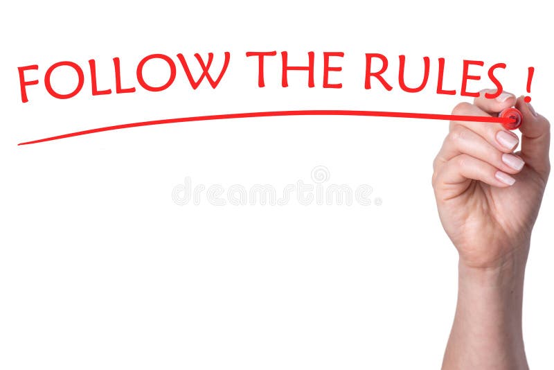 Rules Red Marker stock photo. Image of instructions, ethical - 92749512