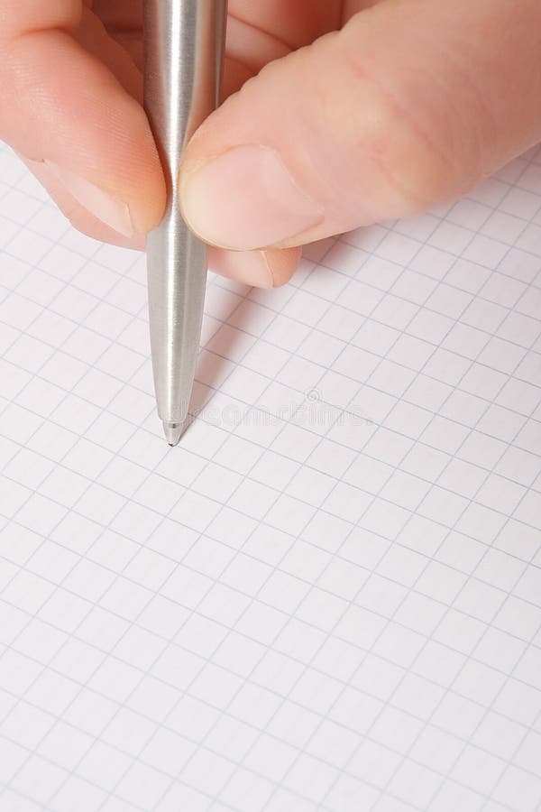 Hand writing stock image. Image of finger, paper, hand - 12495451