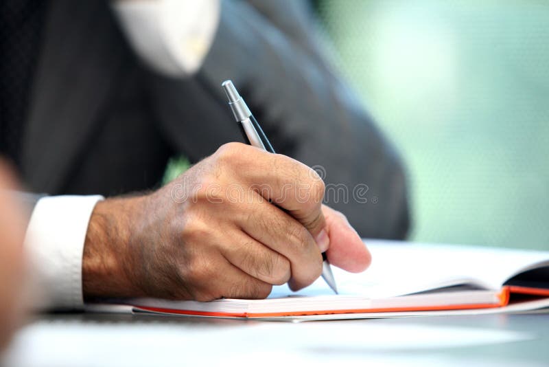 Writing stock image. Image of paper, hand, silver, skin - 20830563