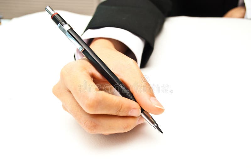 Hand writing stock photo. Image of negotiation, closeup - 15485230