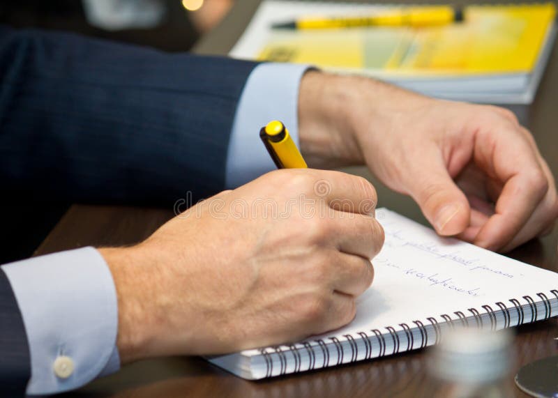 Hand writing stock image. Image of notebook, modern, office - 22233969