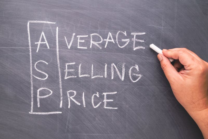 ASP Acronym of Average Selling Price on Blackboard Stock Image - Image ...