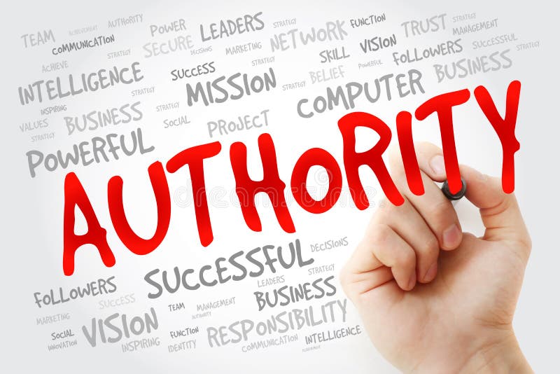 Hand Writing AUTHORITY with Marker, Business Concept Background Stock ...