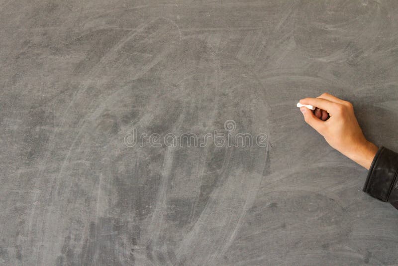 Hand Writing on a Blackboard Stock Photo - Image of hold, blank: 11263360