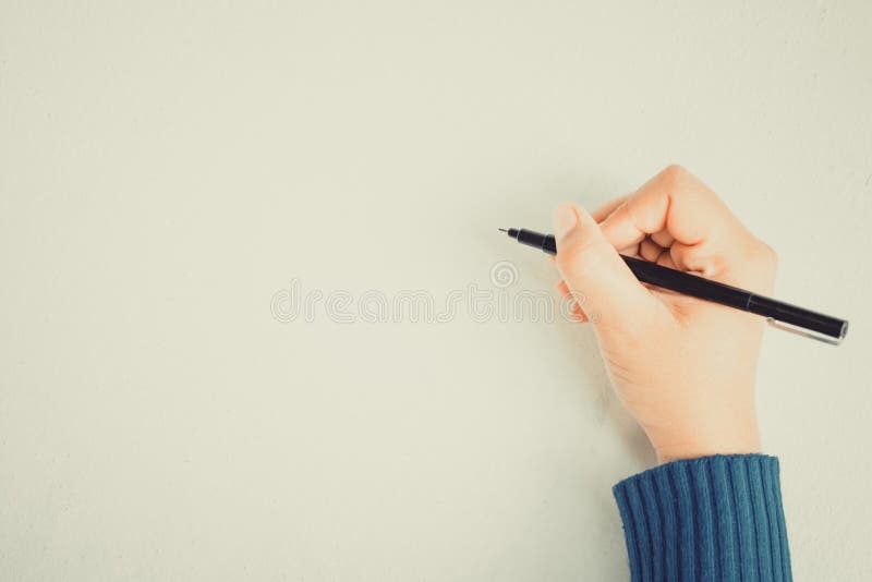 Hand Writing on Paper Background Stock Image - Image of drawing, draw ...