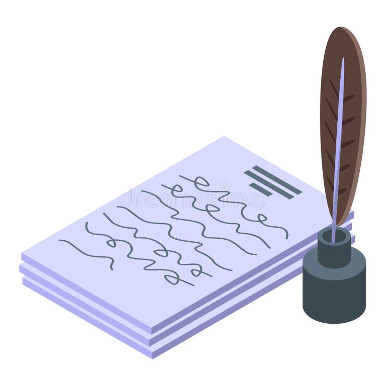 Hand Writing Book Icon Isometric Vector. School Study Stock Vector ...