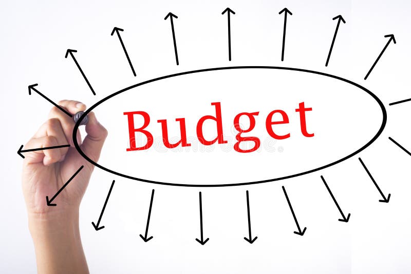 Hand Writing Budget Concept on Transparent Board Stock Photo - Image of ...