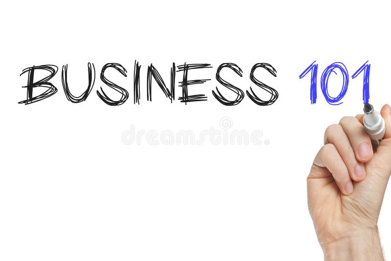 Hand writing business 101 stock photo. Image of learning - 41489162