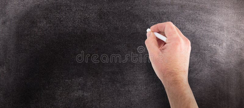 Composite Image of Hand Writing with Chalk Stock Photo - Image of ...