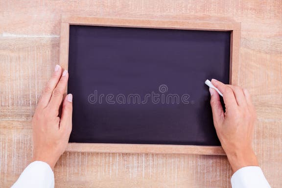Hand writing on chalkboard stock photo. Image of practice - 390043578