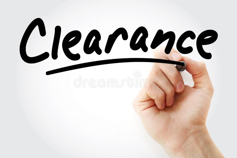 Hand Writing Clearance with Marker Stock Photo - Image of advertising ...