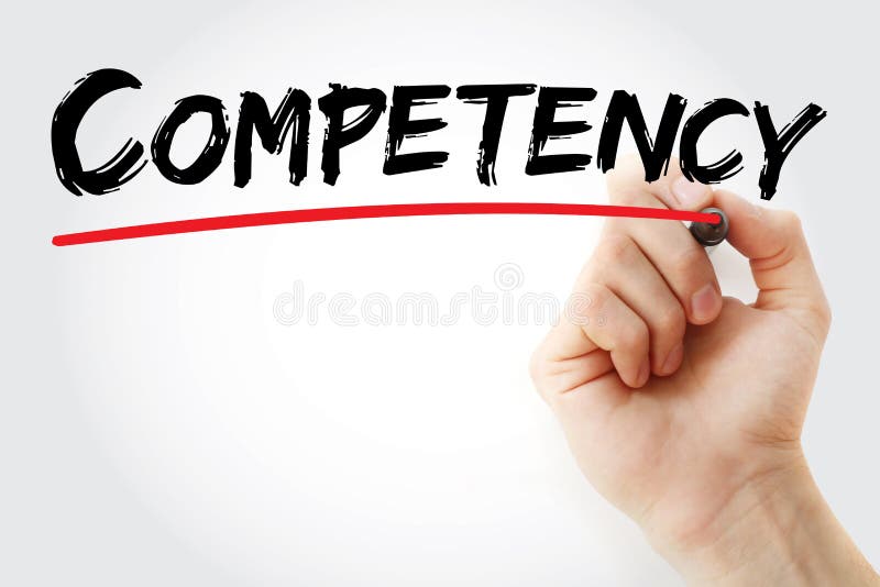 Hand Writing Competency with Marker, Concept Background Stock Photo ...