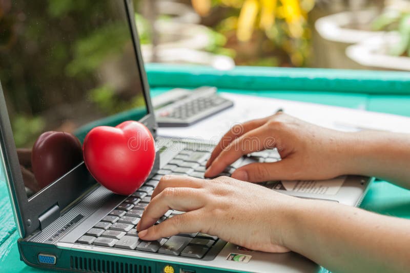 Hand writing on computer stock photo. Image of education - 92707424